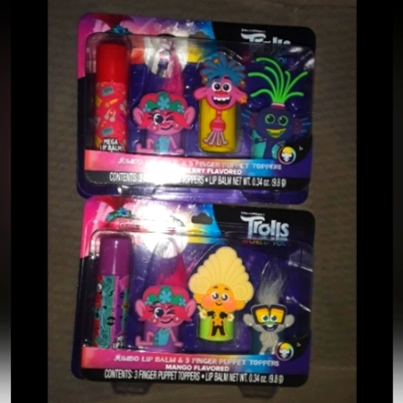 Dreamworks | Toys | 6 Pc Dreamworks Trolls World Tour Jumbo Lip Balm 3 ...